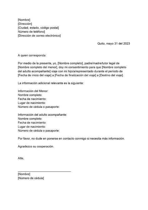 Permiso Modelo De Carta De Autorizacion Para Retirar Documentos Como