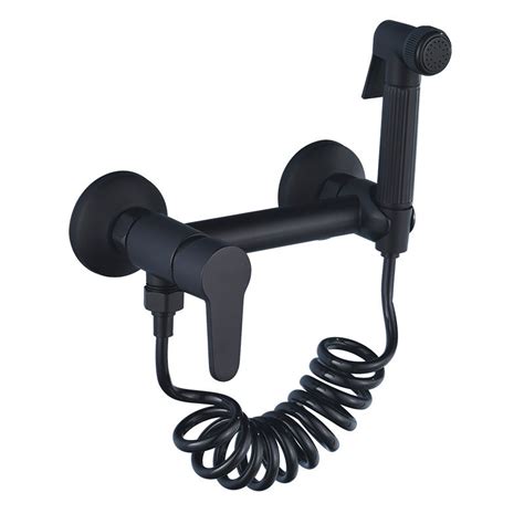 Pulvérisateur De Bidet pour Toilettes Pulvérisateur À Main Noir Mat en