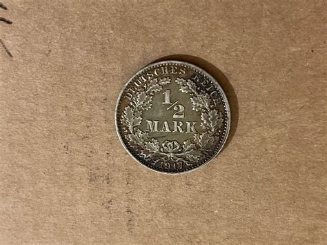 1 2 Mark 1917 Silbermünze Deutsches Reich Kaufen auf Ricardo