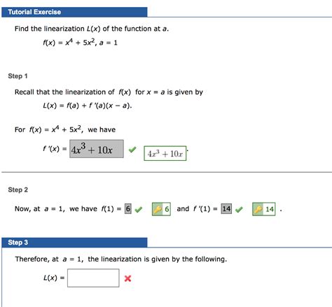 solved tutorial exercise find the linearization l x of the