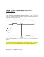 Leyes De Kirchhoff Y M Todo De Mallas Resoluci N De Circuitos Course