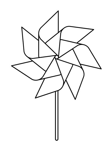 42 Pinwheel Coloring Pages ColoringPagesOnly