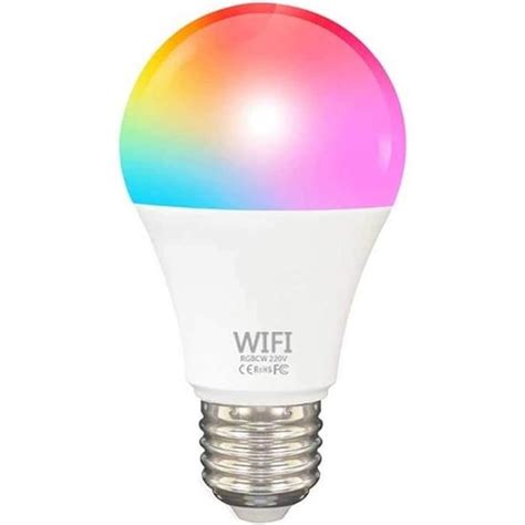 Ampoule colorée intelligente TuYa WiFi E27 B22 à intensité variable