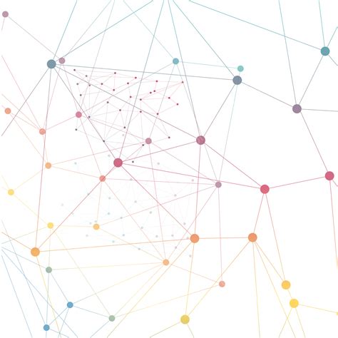 Vector White Background With Abstract Geometric Color Network De