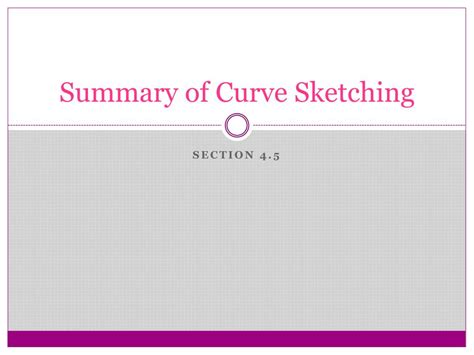 ppt summary of curve sketching powerpoint presentation free download id 2537549