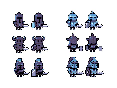 Pixel Art Knight Sprite