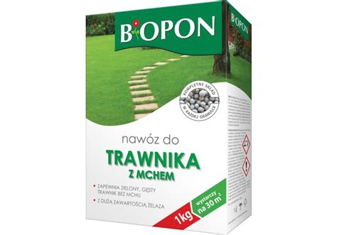Nawóz do trawnika z mchem 1 kg BIOPON BROS Granulaty