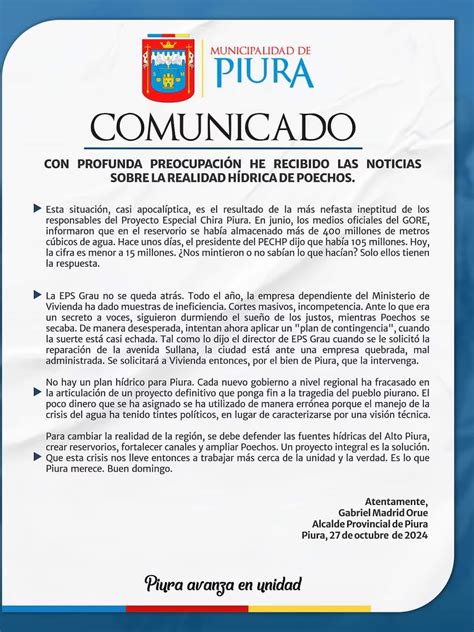 Por Qu Existe Una Crisis H Drica En Piura Todo Lo Que Se Sabe