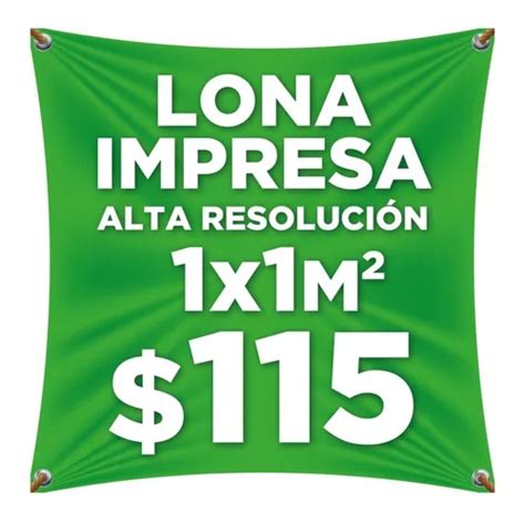 Lona Impresa 1 X1m Personalizada Publicidad Eventos Anuncio MercadoLibre