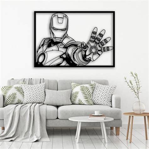 Superhero Design Laser Cut Svg Dxf Files Wall Sticker Decal Etsy
