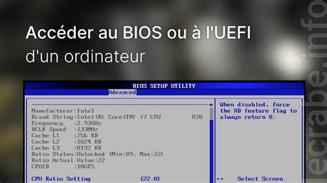 Accéder au BIOS ou à lUEFI dun ordinateur Le Crabe Info