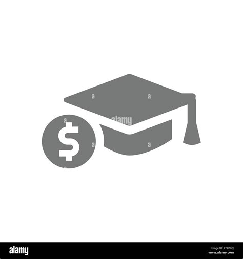 Student Loan Education Cost Vector Icon Graduation Cap And Money