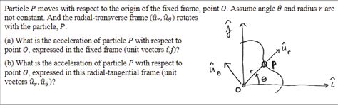 [solved] particle p moves with respect to the origin of the fixed frame course hero