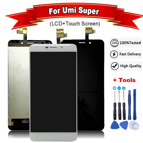 Pantalla LCD táctil para Umi Super repuesto de Panel de cristal