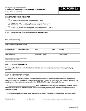 Fillable Online Ethics Lacity Instructions For Completing CEC Form 32