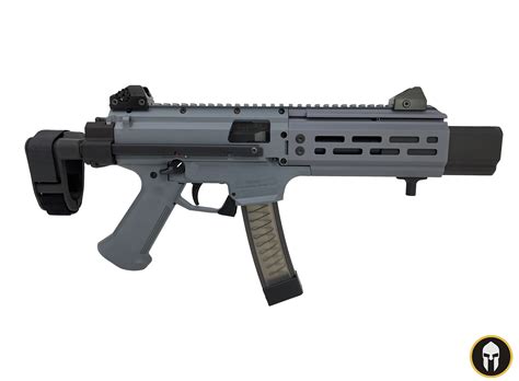 IA SC9 INTEGRALLY SUPPRESSED CZ SCORPION EVO 3 S1 PISTOL GREY WITH SB