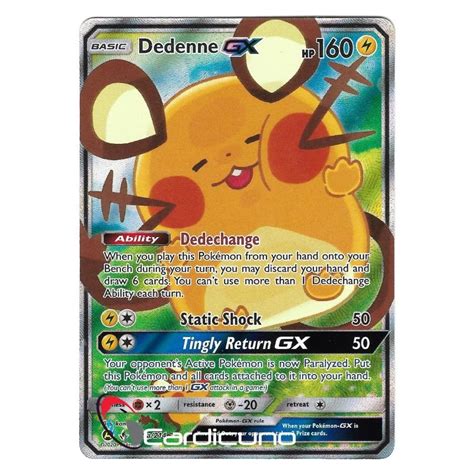 Dedenne GX 195a 214 Full Art Unbroken Bonds Pokémon Trading Card Engl