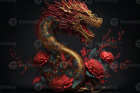 Chinese Dragon Fantasy Background Asian And Eastern Mythological