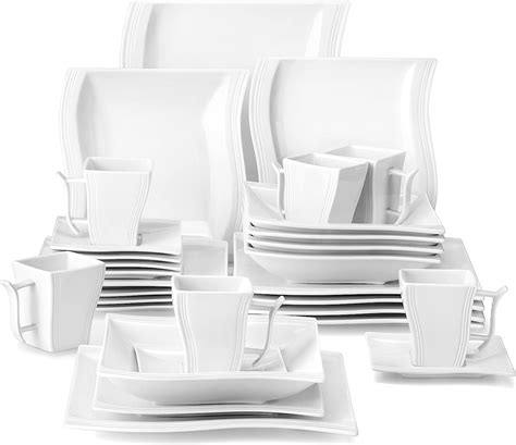 Amazon Malacasa Ivory White Dinnerware Set Piece Porcelain
