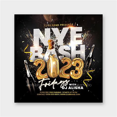 2023 New Year Party Flyer PSD Ksioks