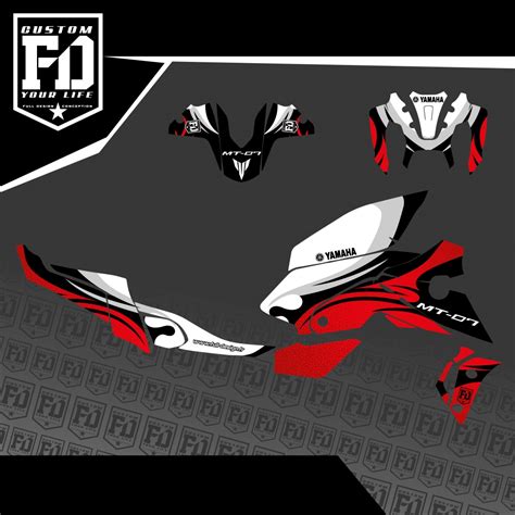 Kit Déco Yamaha MT07 Flow Red
