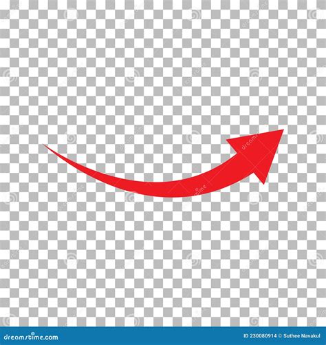 Icono De Flecha Roja Sobre Fondo Transparente Estilo Plano Icono De