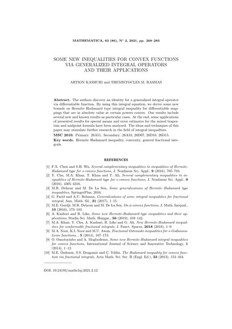 pdf some new inequalities for convex functions via generalized integral operators and their