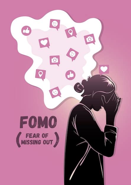 Fomo O El Miedo A Perderse Algo Vector Premium
