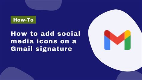How To Add Social Media Icon With A Link On A Gmail Signature YouTube