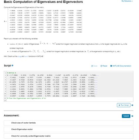 basic computation of eigenvalues and eigenvectors my