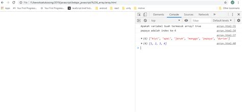 belajar javascript es5 dan es6 part 6 mengenai array tutorial programming and digital marketing