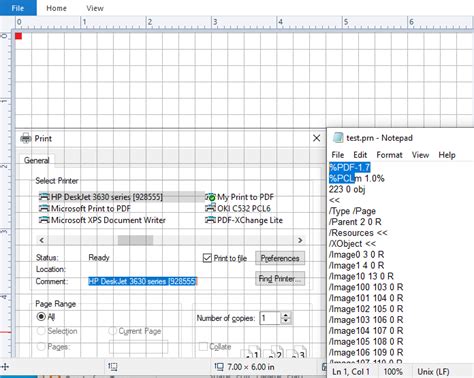 ghostscript converting windows prn file pcl to pdf stack overflow