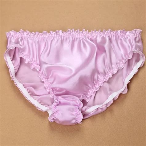 Quality Pure Silk Solid Panties Women 100 Mulberry Silk Ruffle Plus Size Briefs Xl Xxl Free