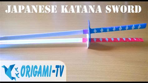 How To Make An Origami Katana Easy Origami Tutorial