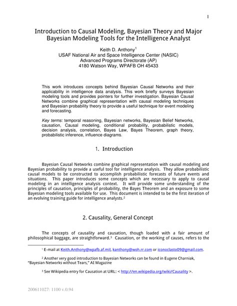pdf introduction to causal modeling bayesian theory and major bayesian modeling tools for the