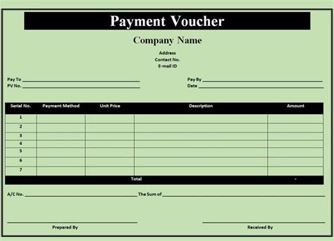 45 FREE Payment Voucher Templates Formats