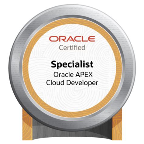 oracle apex cloud developer certified specialist credly