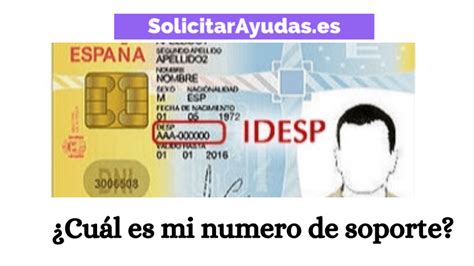 Número de soporte del DNI cómo encontrarlo SolicitarAyudas es