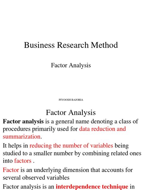 business research method factor analysis pdf factor analysis visual cortex
