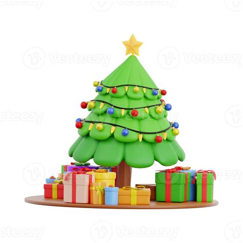 Arbol De Navidad De Dibujos Animados 35275993 PNG