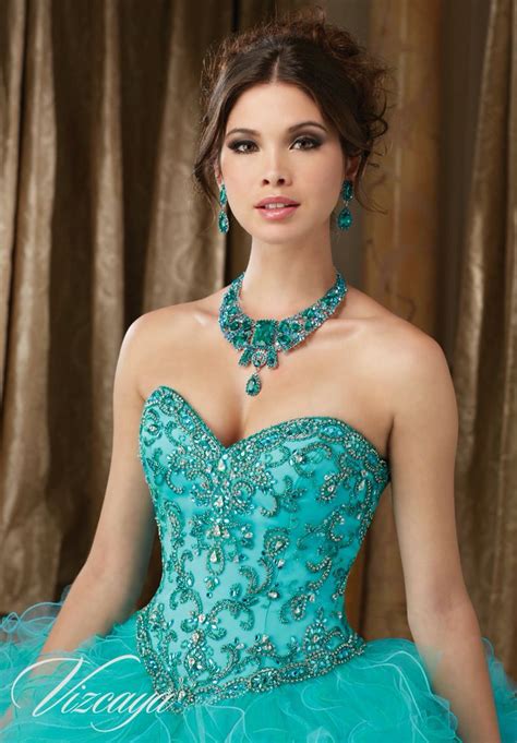 Morilee Vizcaya Quinceanera Dress Dazzling Beaded Bodice On A