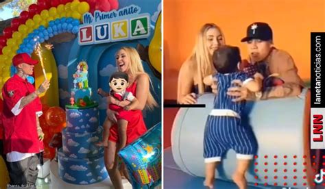Santa Fe Klan y Maya Nazor celebran cumpleaños de su hijo