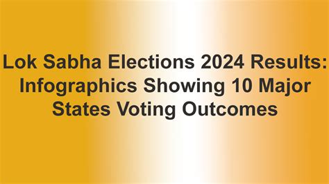 Lok Sabha Elections Results Infographics Showing Major States