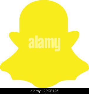 Snapchat Logo Messenger Icon Realistic Social Media Logotype Snap
