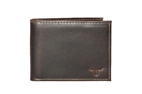 Carteira Masculina Slim Pequena Couro Legítimo Long Horn ELLO GRIFF