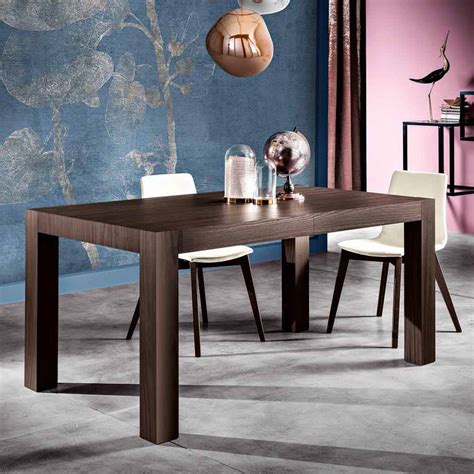 Mesa de comedor extensible de diseño en madera de melamina hecha en