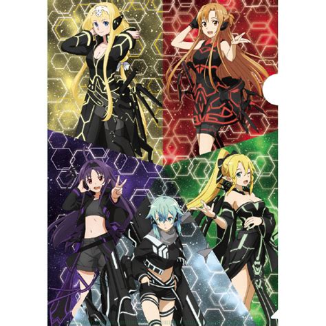 サンプラス SAOA4ﾒﾀﾘﾂｸﾌｱｲﾙﾋﾛｲﾝ ソードアートオンライン 描きおろし A4サイズメタリックファイル ヒロイン集合 エディオン公式通販