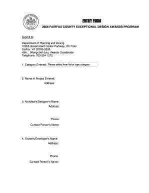 Fillable Online Fairfaxcounty Entry Form Fairfax County Government