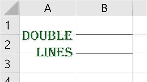 Apply Double Line On Top And Bottom Borders In Cell B4 Of The Active