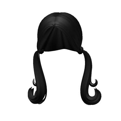 Curly Low Layered Preppy Pigtails In Black Roblox